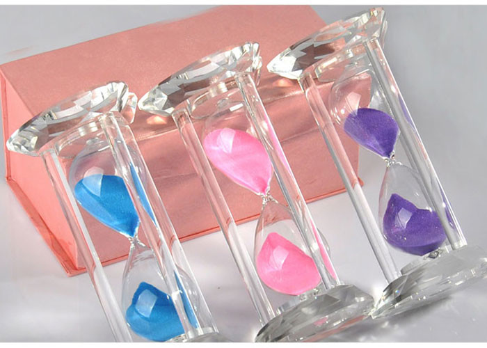 Desktop Crystal Glass Material Hourglass 15 Or 30 Minutes Type Sand Clock